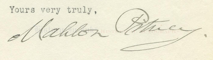Mahlon Pitney Autograph - scarce Court-date signature by Justice Pitney Mahlon Pitney Autograph - scarce Court-date signature by Justice Pitney
